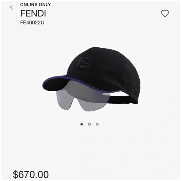 Fendi | Accessories | Fashion Show Fendi Eyecap Baseball Cap With ...